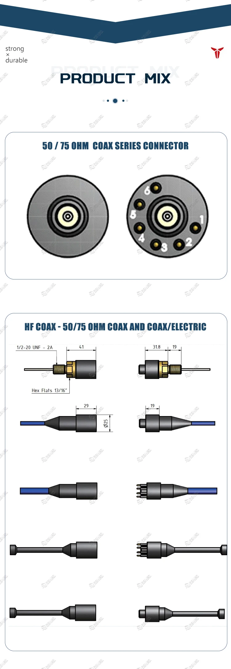 Deep Sea Coaxial Antenna Electrical Underwater RF Connector for ROV
