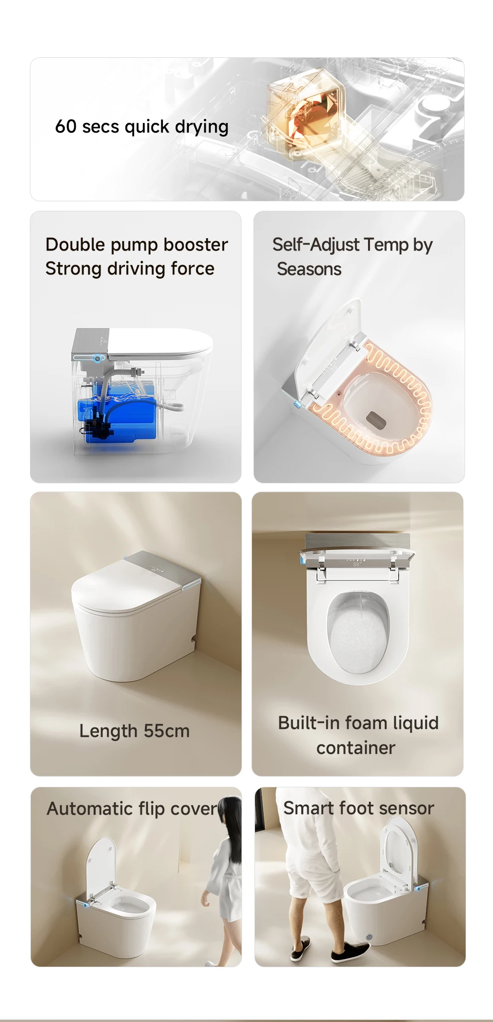 S024 High-End Hotel Bathroom Wc Remote Control Toilet with UV Light ...