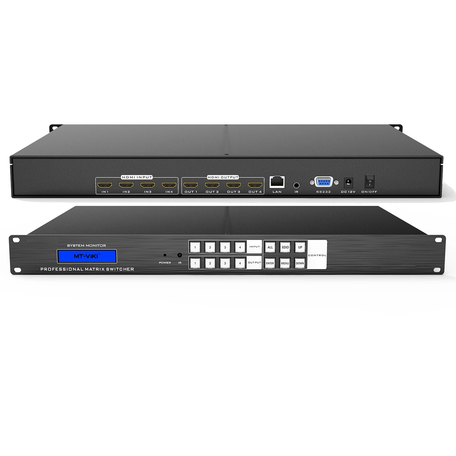 MT-VIKI 2U 4K HDMI Matrix Switch 16x16 with Web GUI, Available for 4x4 8x8 8x16 16x16 32x32 ...