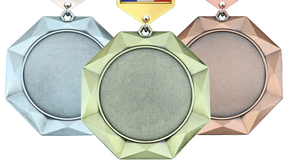 New Arrival Octagon Custom Logo Blank Medals School Souvenir Longyi ...