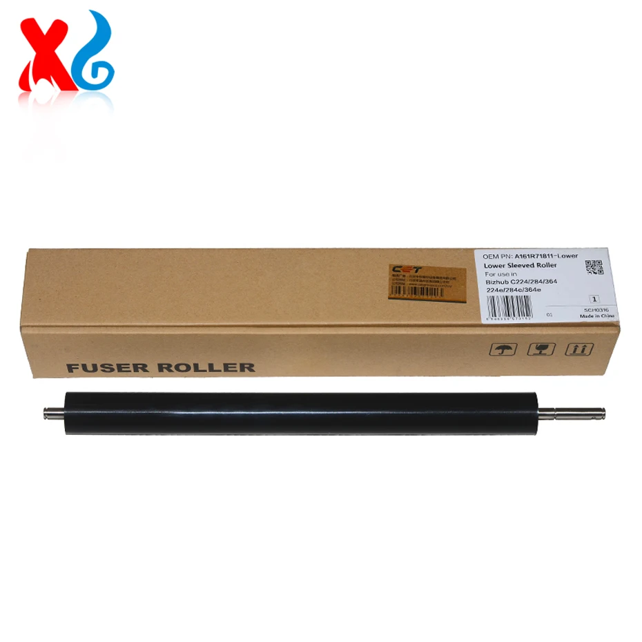 C224 Lower Fuser Roller Replacement For Konica Minolta Bizhub C284 C364 ...