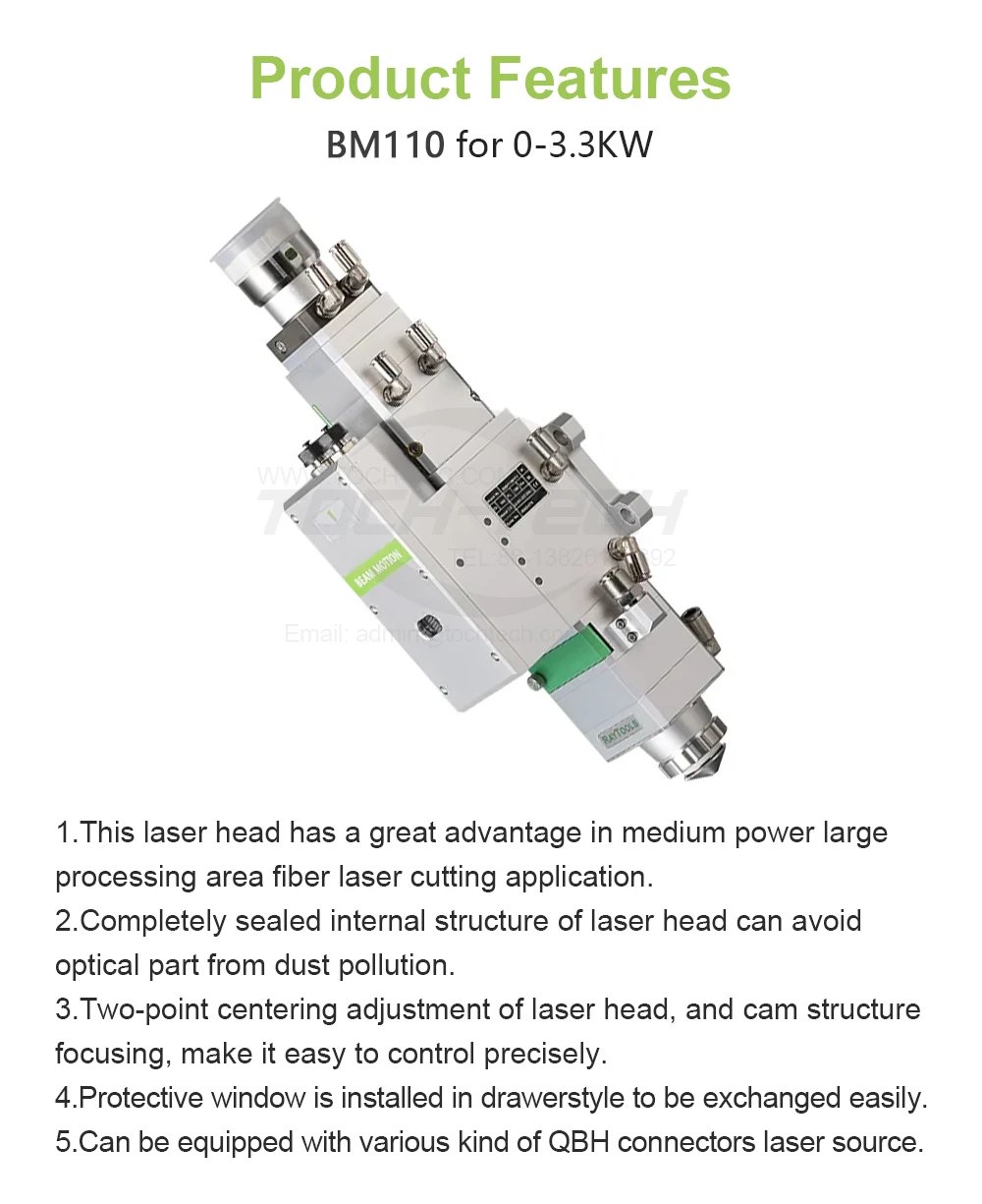 Raytools Auto-Focusing Fiber Laser Cutting Head BM110 for 0-3kw Fiber ...