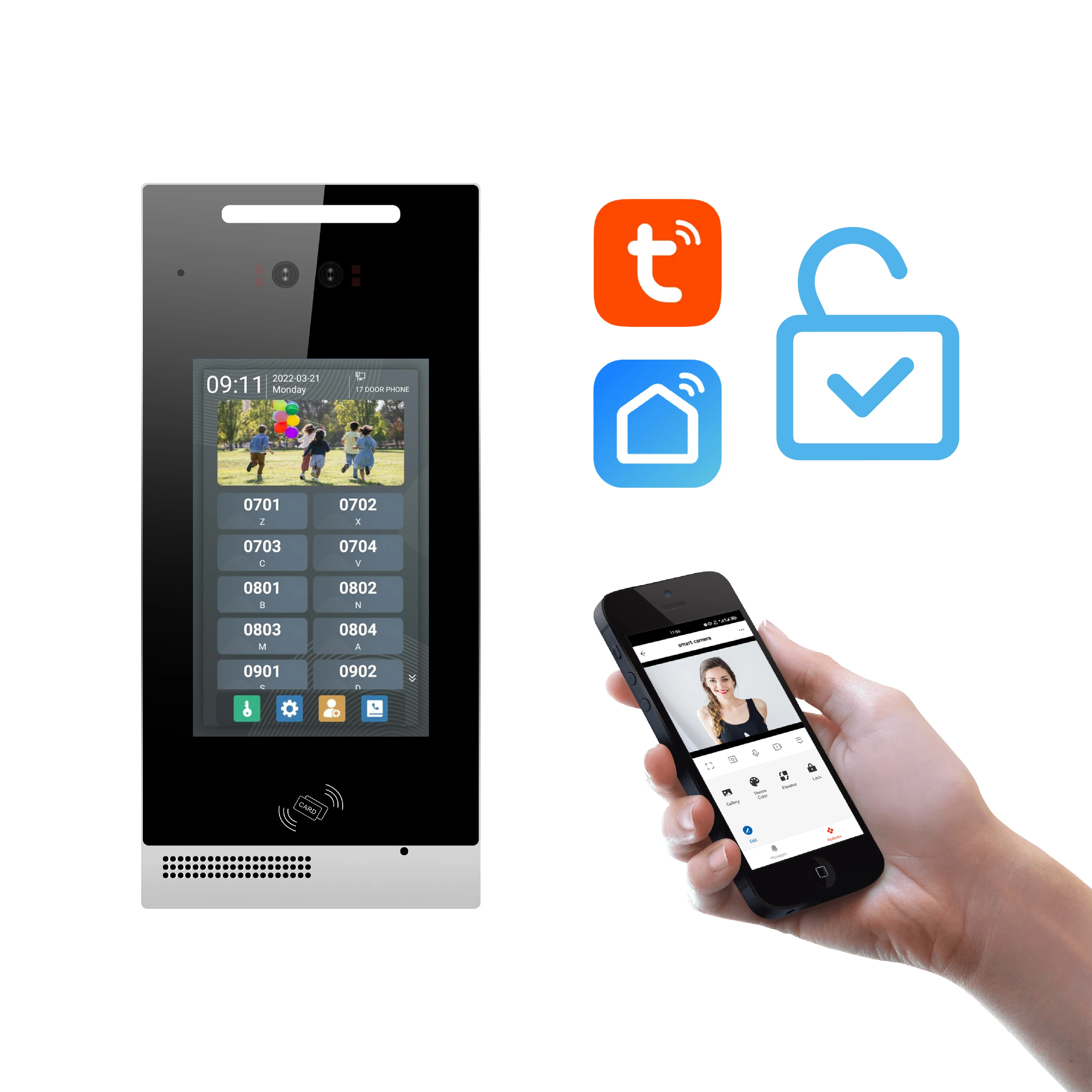 Intelligent IP Intercom Video Door Phone System Wifi Video Intercom ...