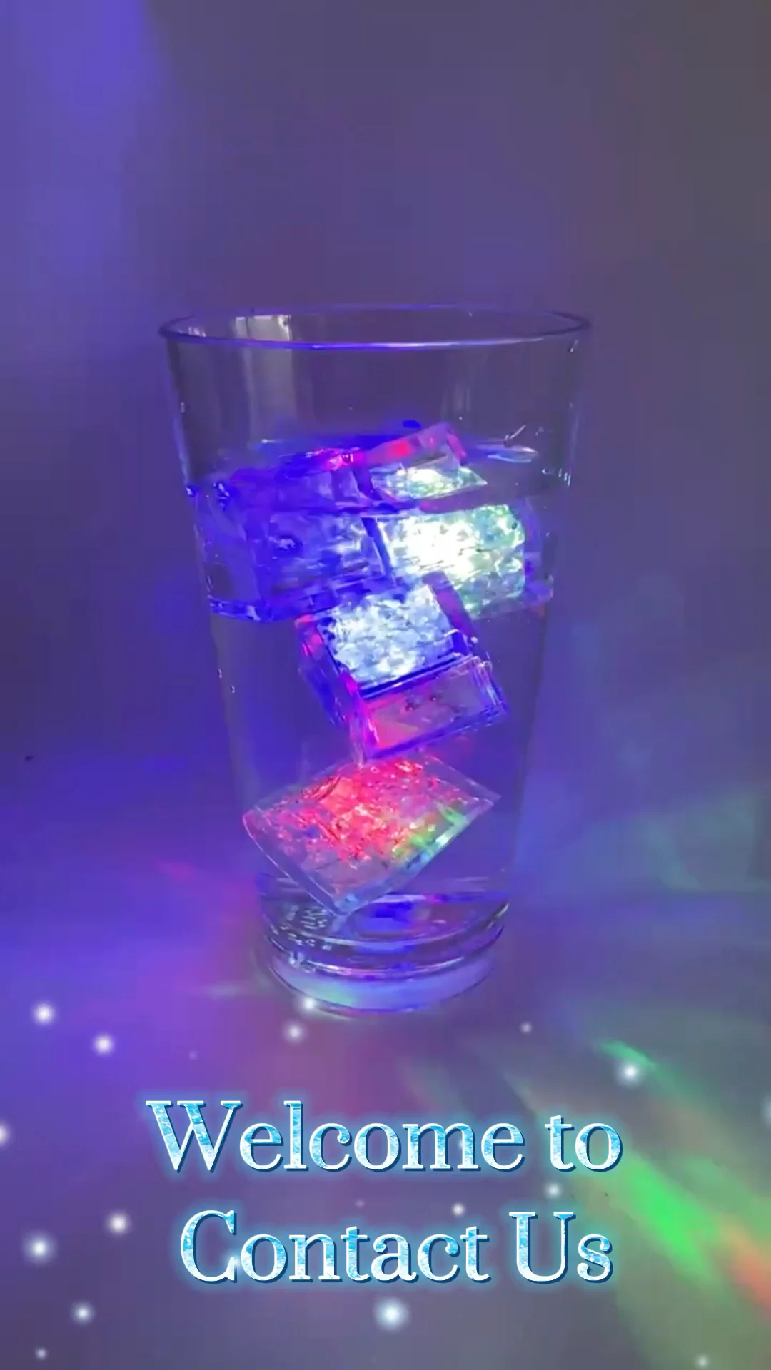 Multi Color Waterproof Liquid Activated Lite Cubes Light Up Flashing ...