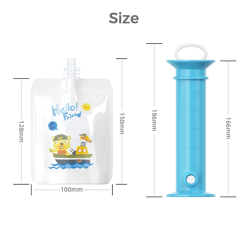 Portable Carry Outside Syringe Type Squeeze Baby Vegetables Fruit ...
