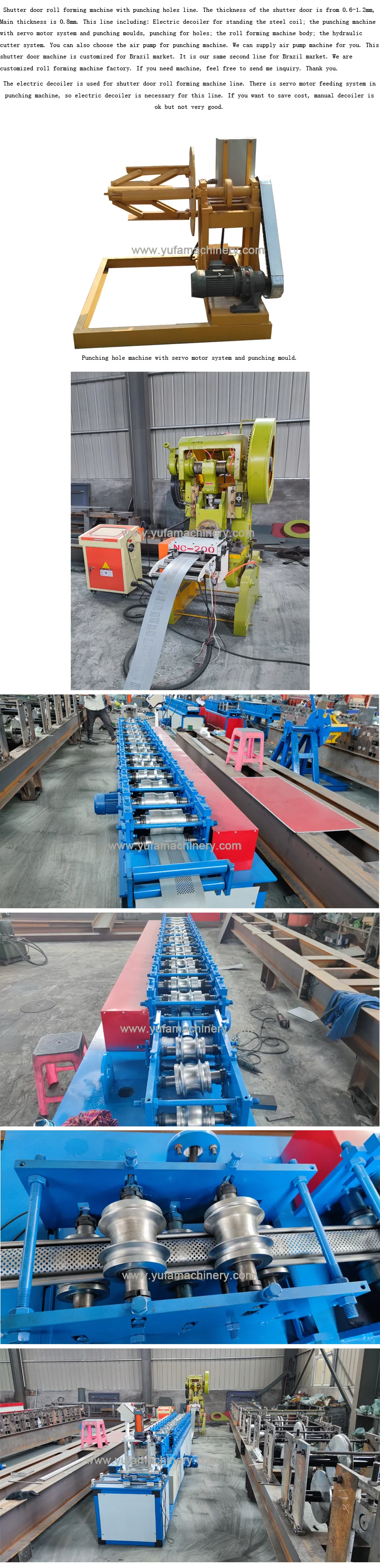 With Punching Holes System Shutter Door Roll Forming Machine Door ...