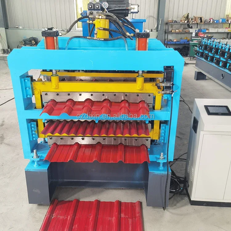 Triple Layer Roof Sheet Roll Forming Machine Trapezoidal Panel ...