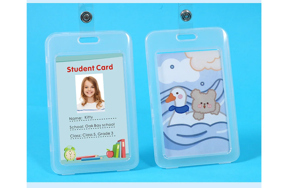 Foska Office Carton Design Plastic Name Card Badge Holder