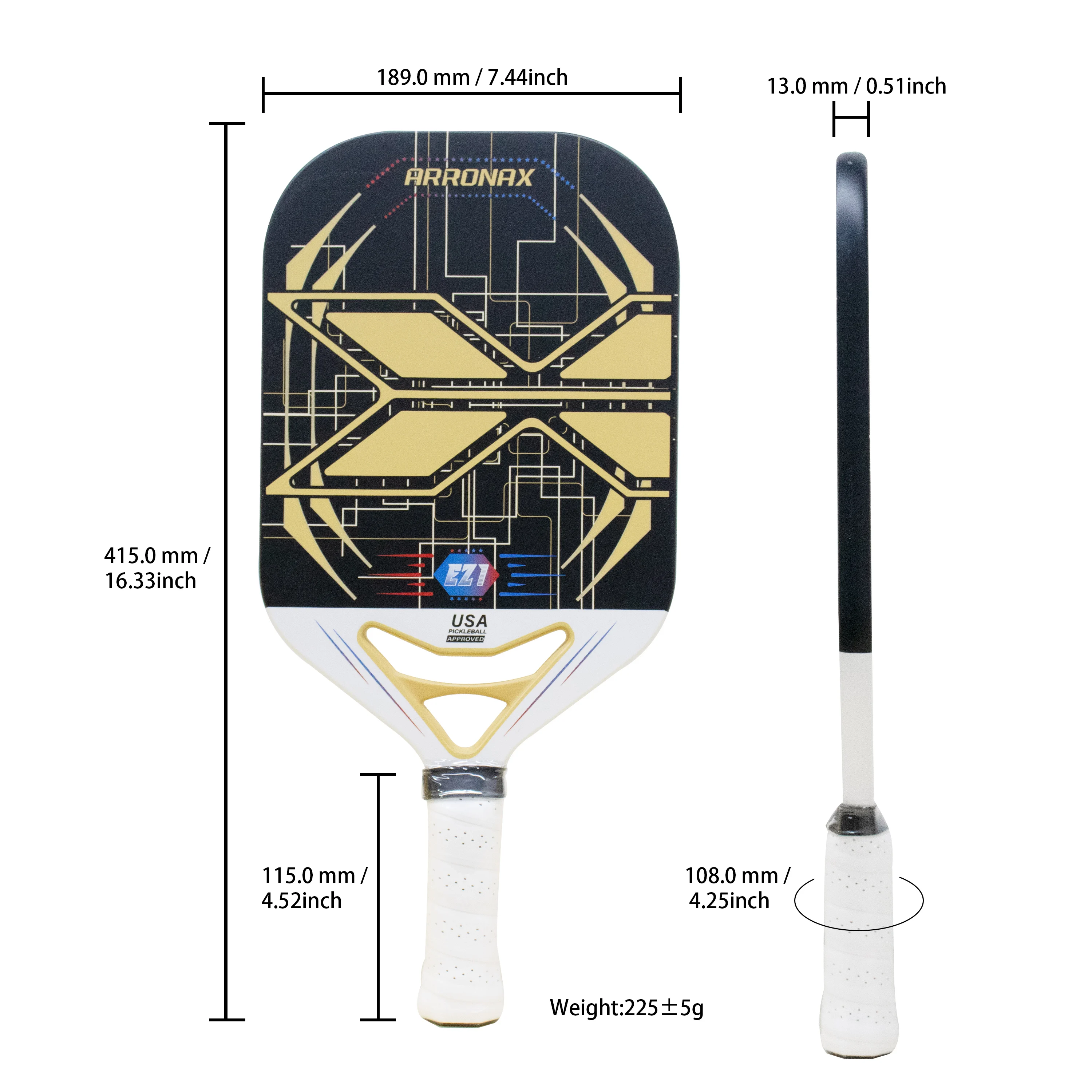Arronax Carbon Fiber Pickleball Paddles - Durable & Customizable