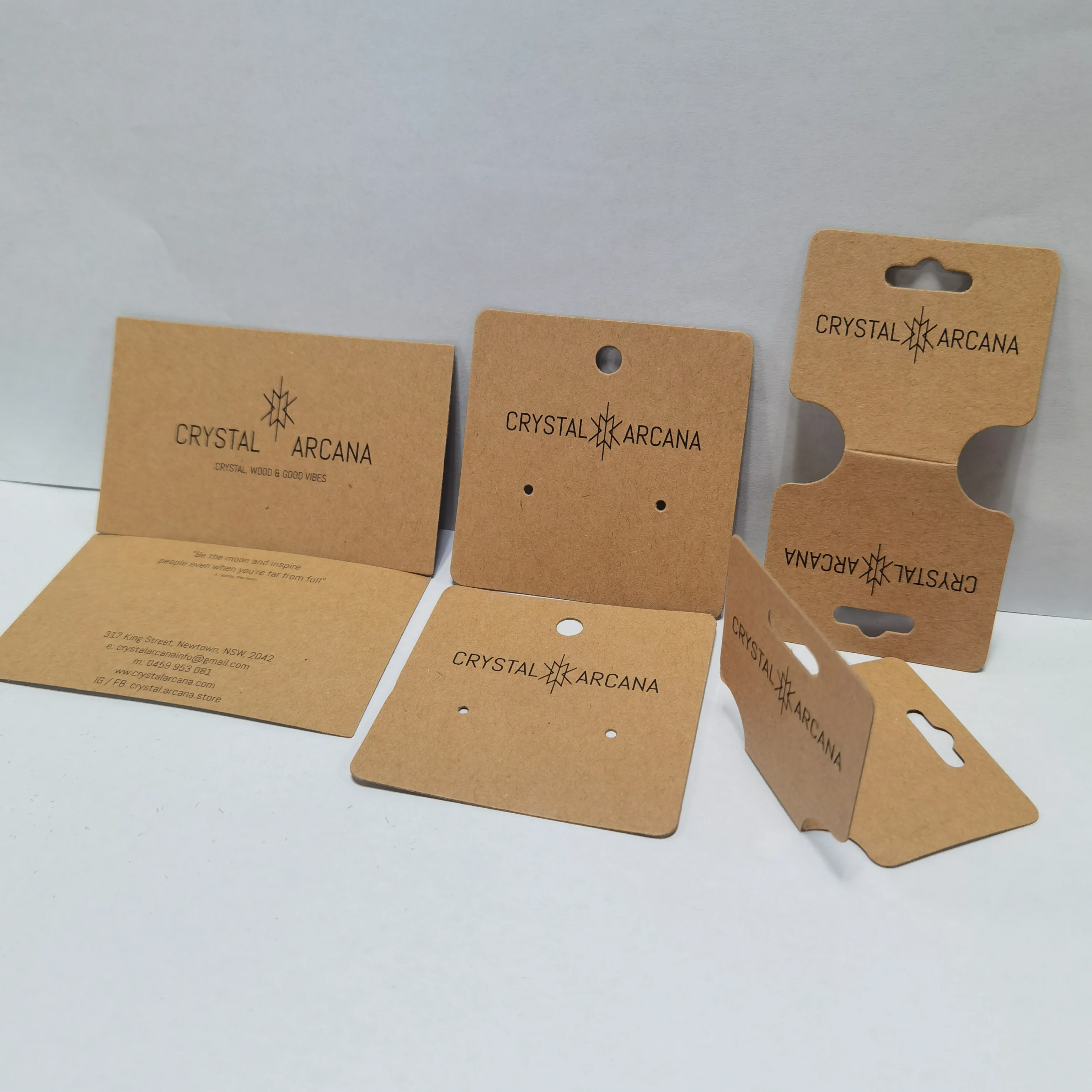 Custom Bracelet Tags Template - Fold over Kraft Hang Tag