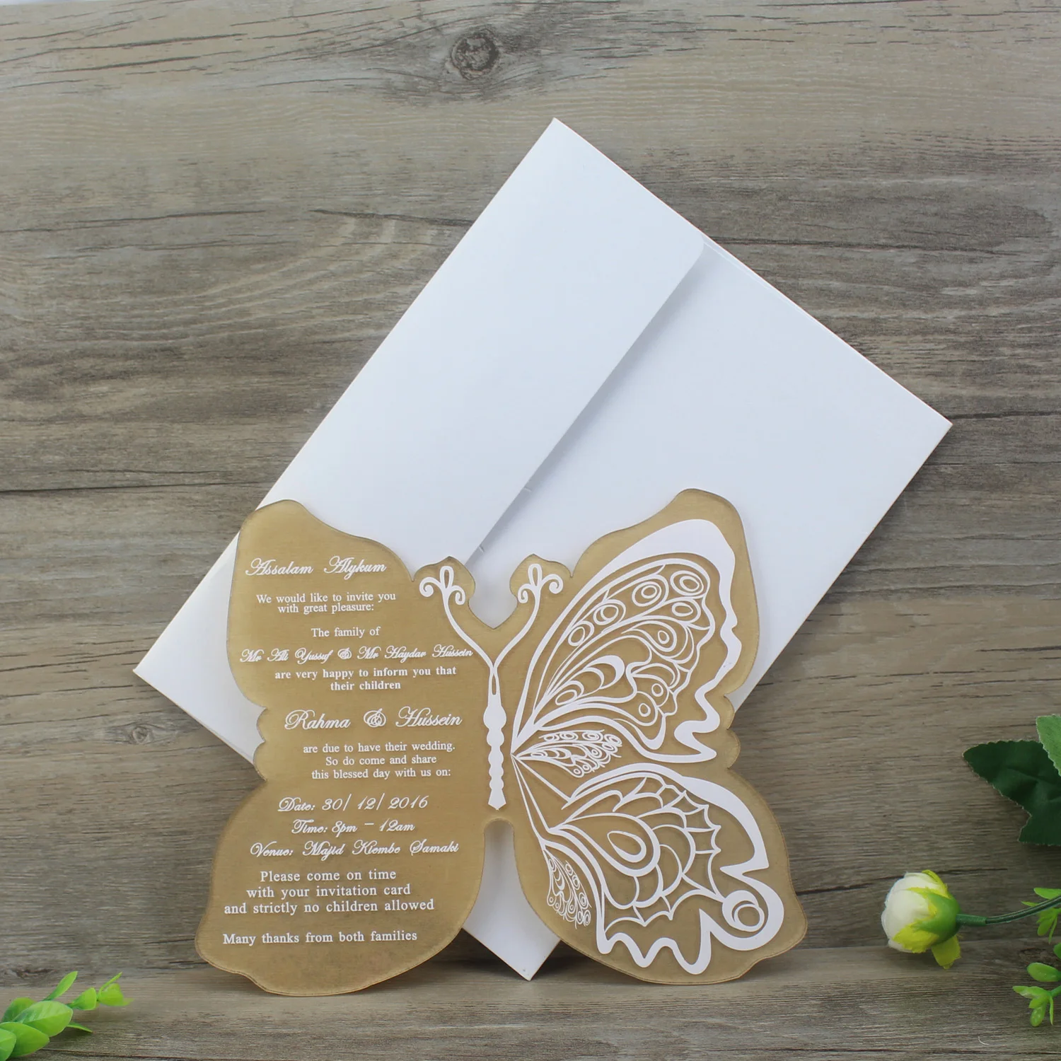 Acrylic Butterfly Exclusive Customized Glass Transparent Wedding ...