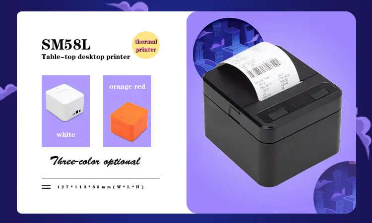 58mm Mini Thermal Printer Restaurant Receipt Market 58mm Usb Bluetooth ...