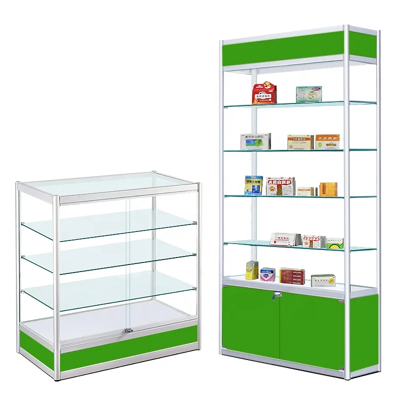 Modern Pharmacy Display Design Showcase Medicine Storage Shelves Retail ...
