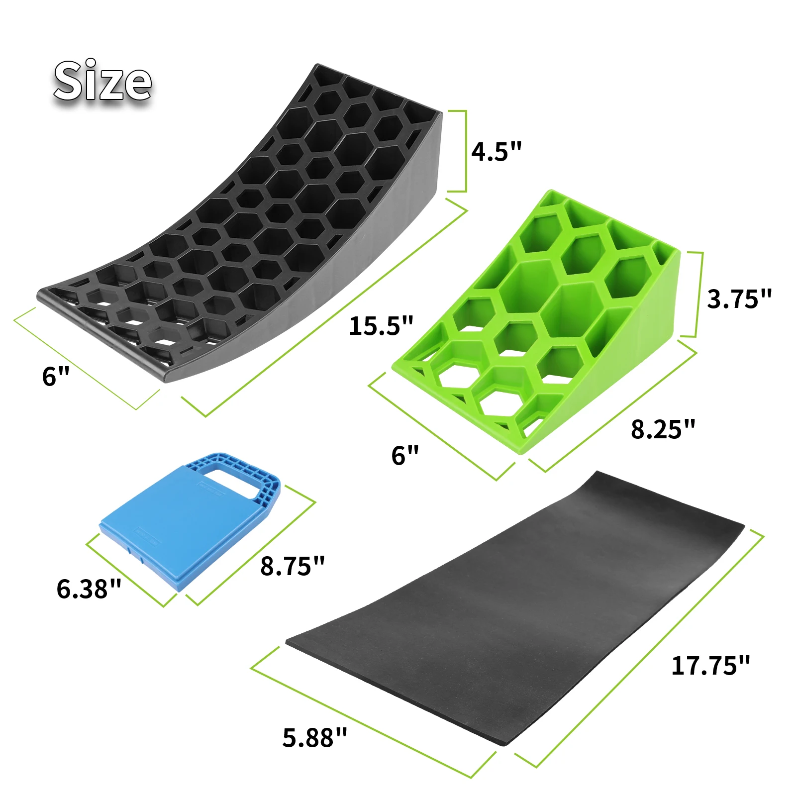 Trailer Leveling Ramps Dumble RV Leveling Blocks Kit - 2 Leveling Ramps ...