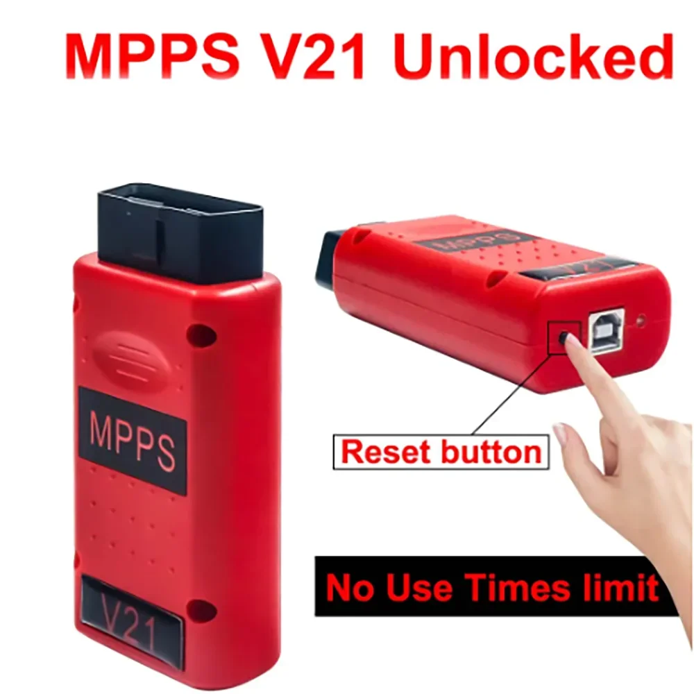 Latest MPPS V21 Unlock Tool with Tricore Cable for OBD2 ECU Chip Tuning ...
