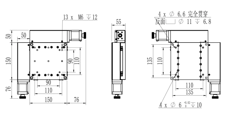 50mm XY Electric Translation Table - Precision & Custom Support