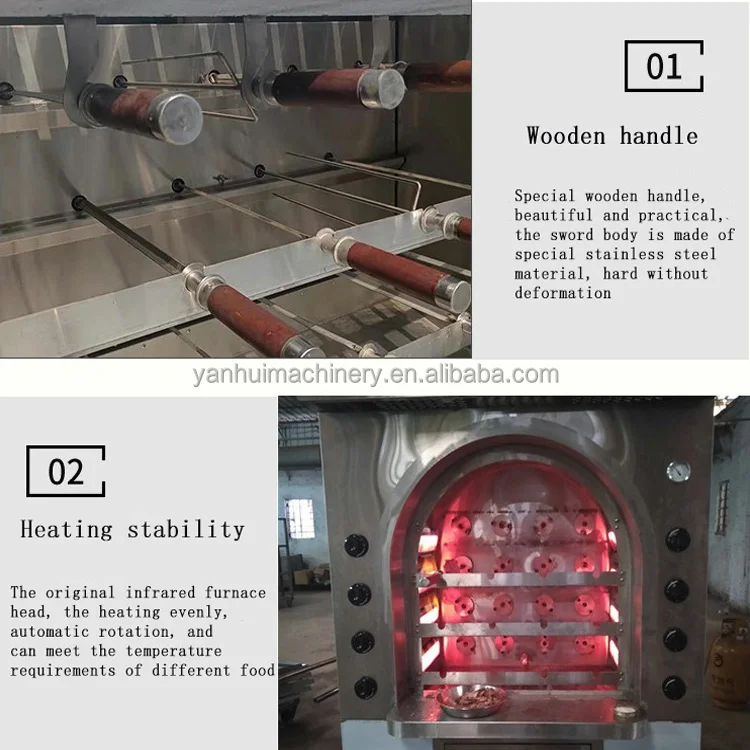 Stainless Steel Electrical Automatic Motor Rotisserie Roast Lamb ...