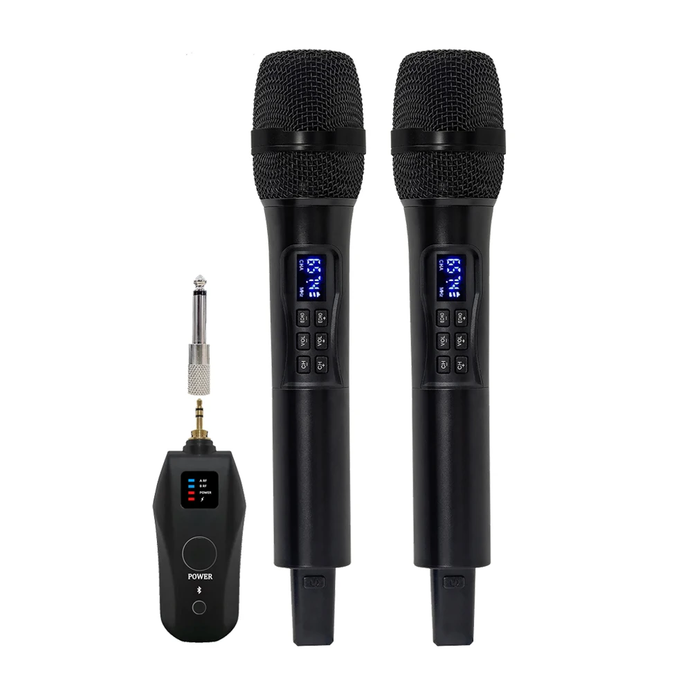 Bt Microphone Cordless Uhf Handheld Mic With Rechargeable Receiver With ...