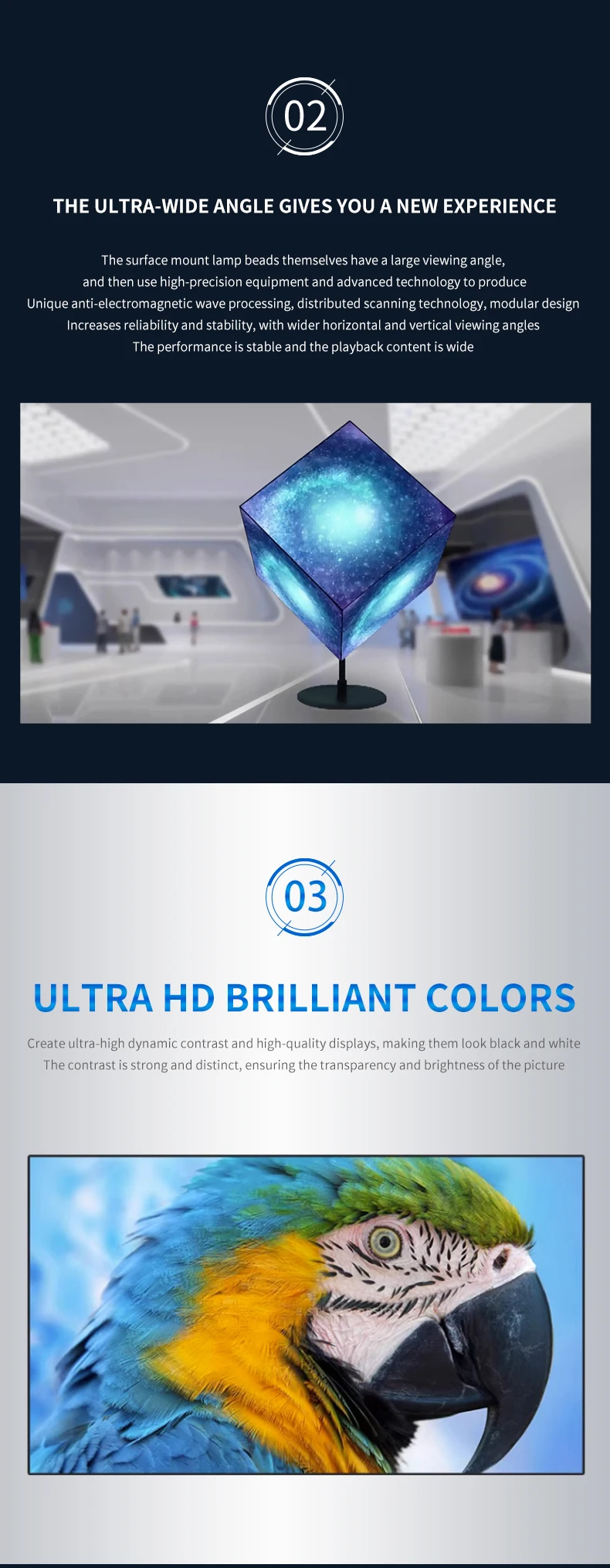 High Tech Rubik's Cube Display Screen Indoor And Outdoor Full Color ...