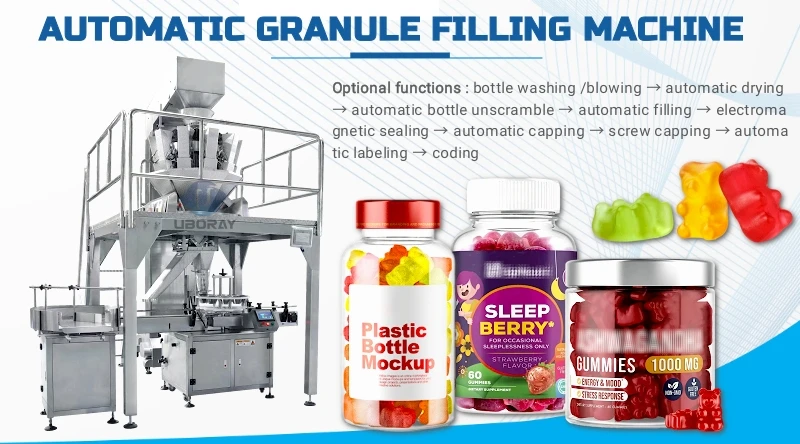 Fully Automatic Hard Candy Jar Bottle Machine Gummy Filling Machine ...