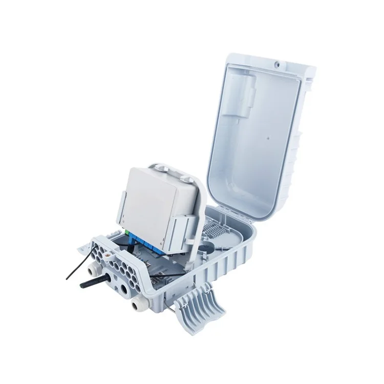 24 Core Fiber Optic Distribution Box Ftth Grey Pc Abs Wall Mounting Or ...