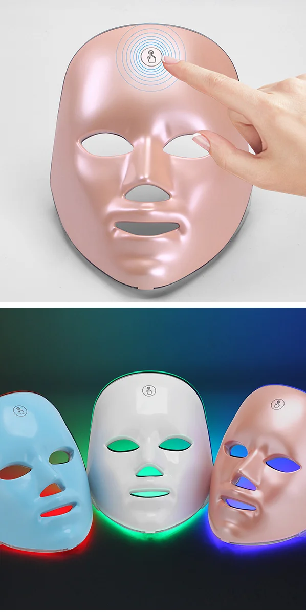 7 Colors Led Light Facial Masks Usb Rechargeable Facial Mask Skin Care ...