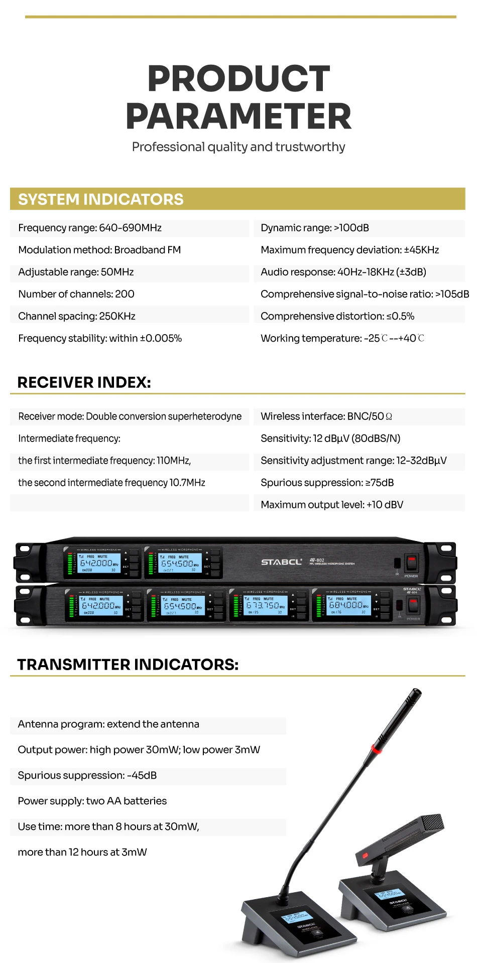 St-808 Professional Uhf Wireless Microphone 8 Channel Handheld Cordless ...