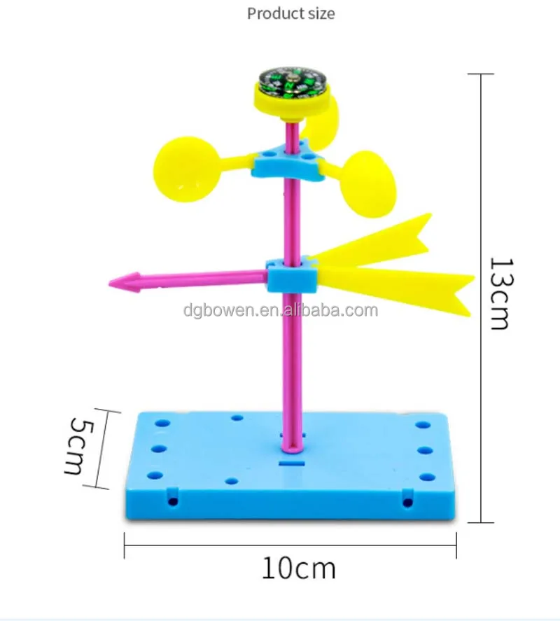 DIY Wind Vane Weather Vane Wind Direction Indicator Assembly Model Kids ...