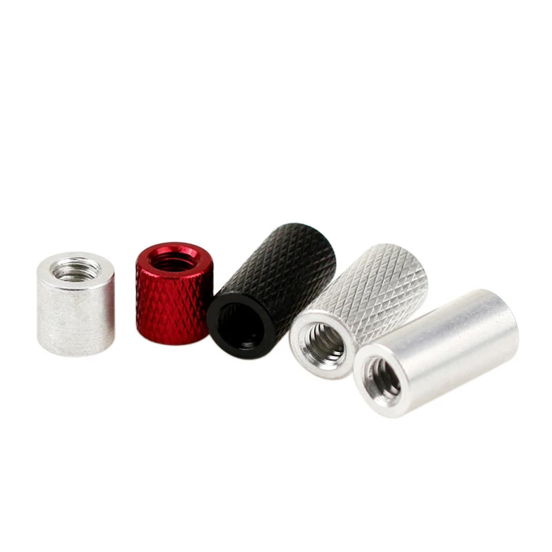 Hand-Tightened Aluminum Nuts Knurled Cylinder Alloy Cylindrical Colored ...