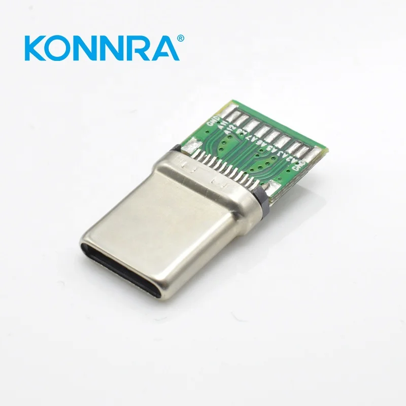 Usb Type C Male With Solder Board Connector - Buy Usb Type C 3.1,Usb ...
