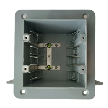 2-gang Non-metallic Device Box Square Switch Box Gray Electrical ...