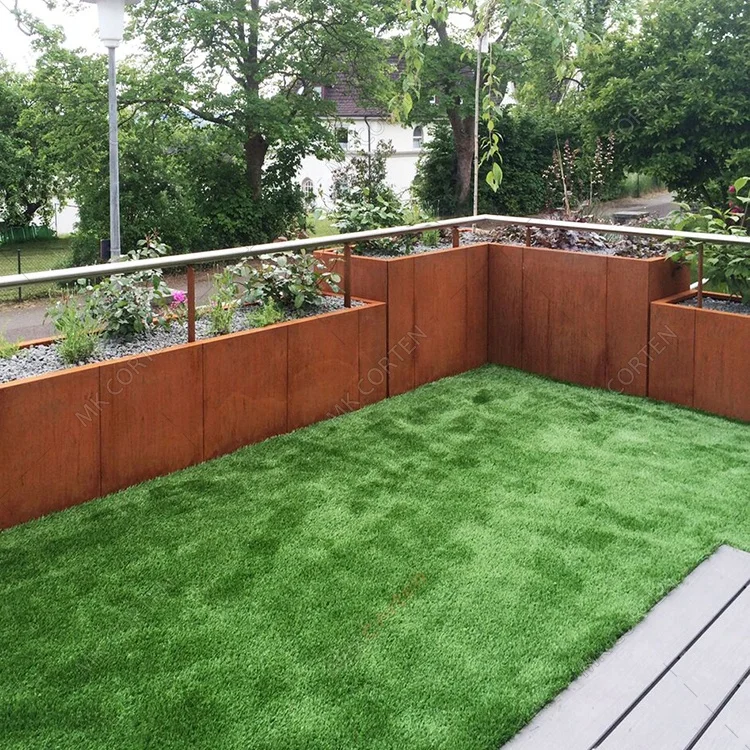 Garden Metal Corten Steel Rusty Rectangular Design Planter Pot - Buy ...