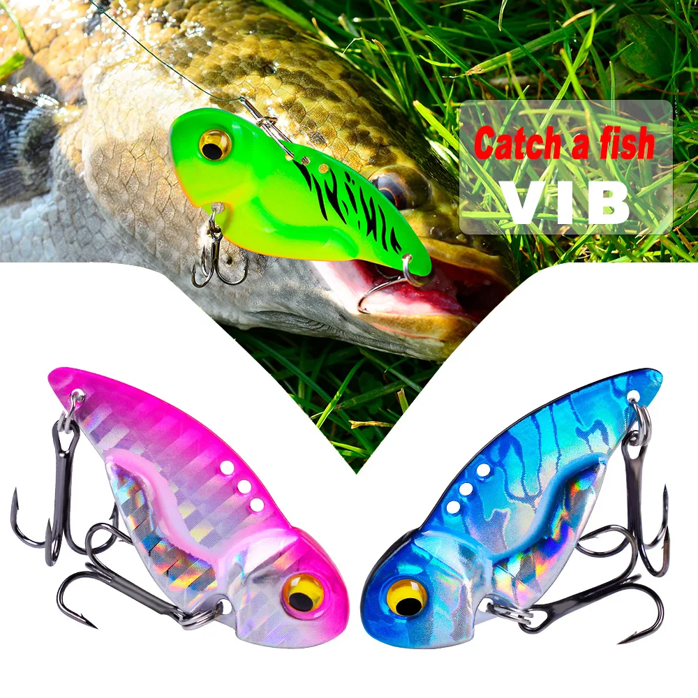 Vibration Sinking VIB Metal Lure 5g 8g 105g 20g Artificial Sinking VIB Fishing Lure Vibe Hard ...