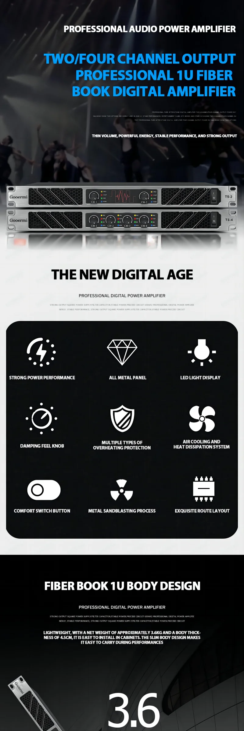 Brand New Class D Power Amplifier With High Quality - Buy Class D Power ...