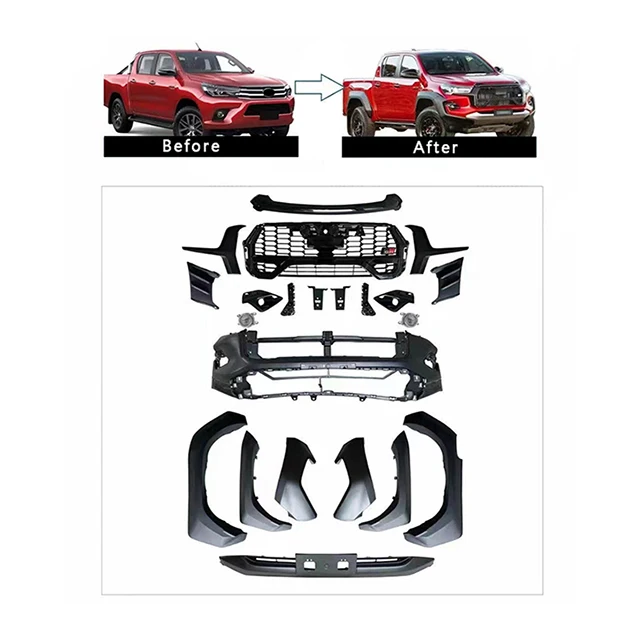 Toyota Hilux Revo Body Kit Upgrade - GR Sport Car Bumper