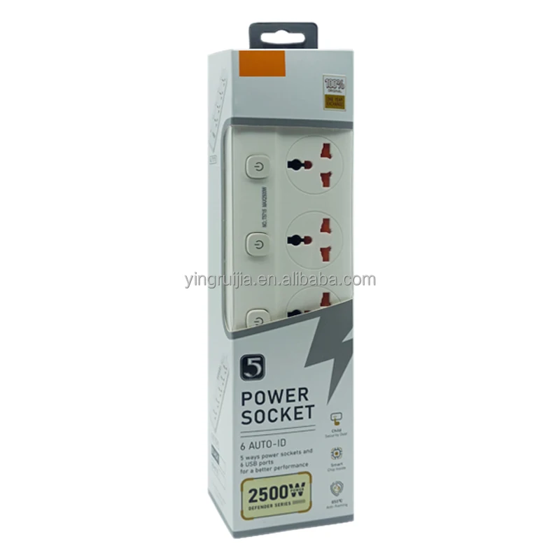 Multi Switch Universal Expansion Power Socket - 4AC Outlets