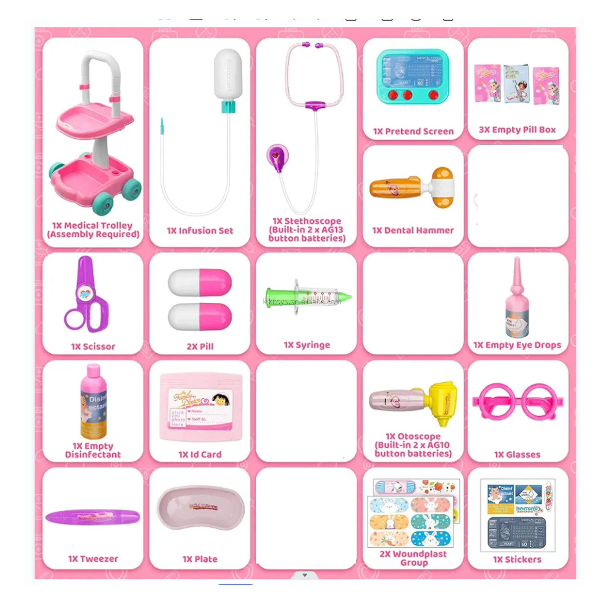 NEW PRETEND DOCTOR PLAYING SET;Doctor Cart Kit for Kids 3-6, Medical ...
