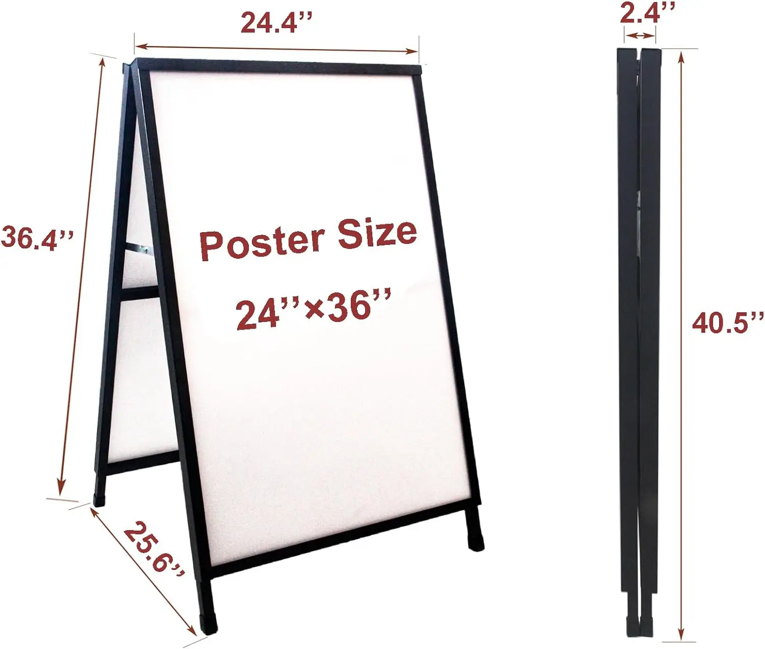 Outdoor A-Frame Sidewalk Sign 24x36 Inch Sandwich Board Advertising ...