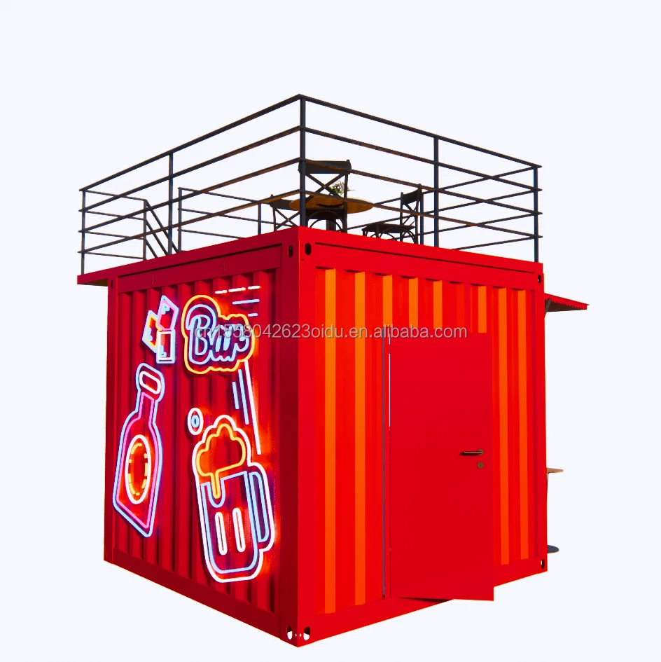 Customized 10FT Professional Steel Kiosk Booth for Container Coffee ...