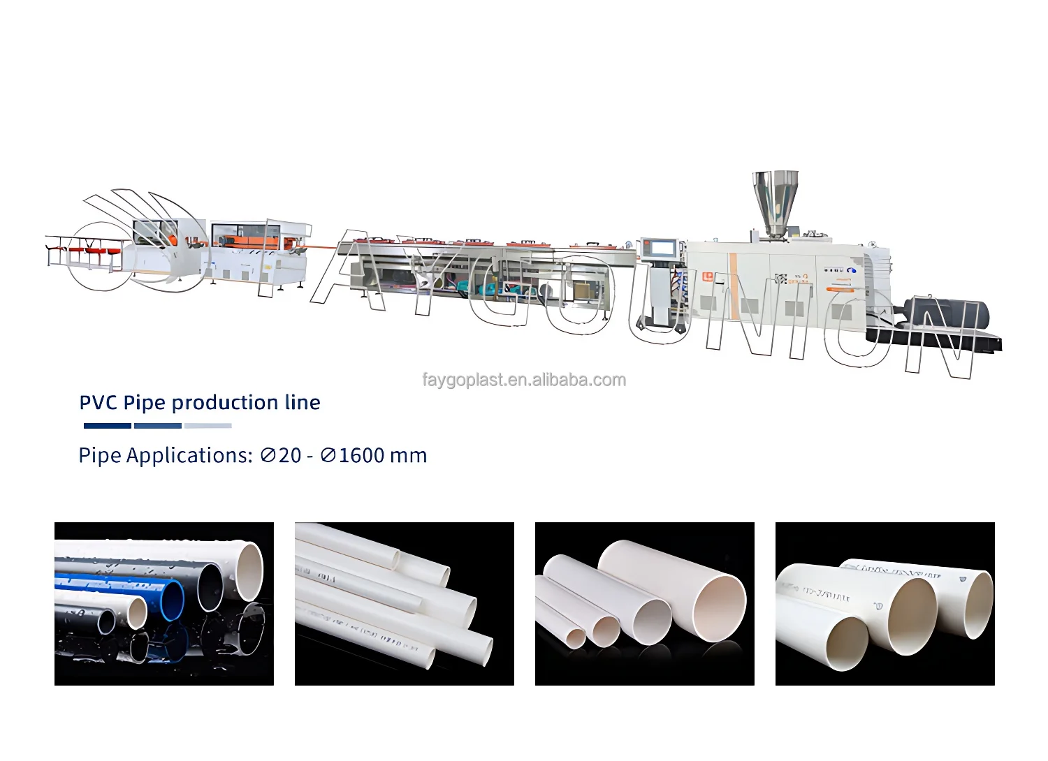 Faygo Union Automatic Pvc Electric Conduit Pipe Making Machine Pvc ...