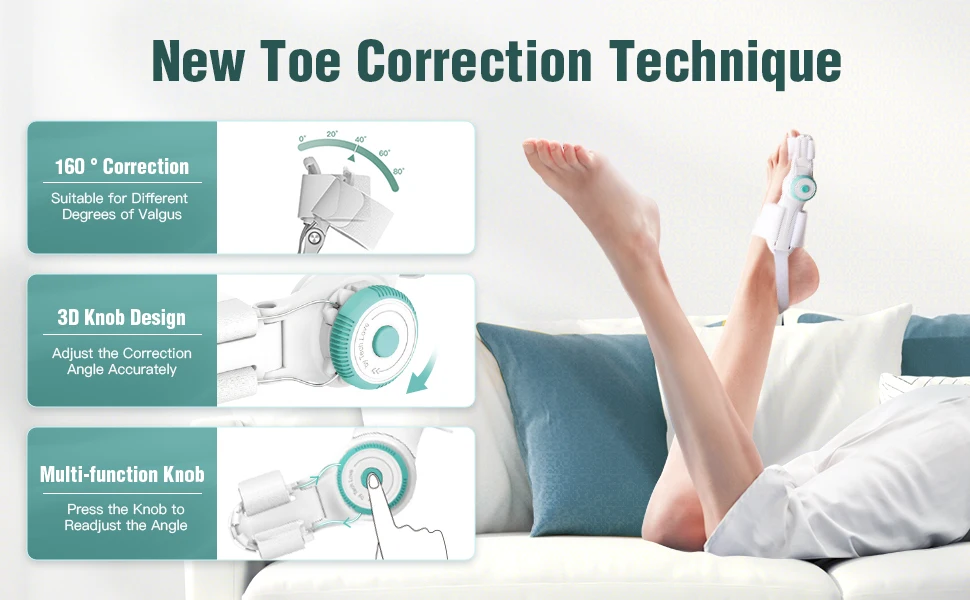 Tech Love Adjustable Knob Bunion Splint - Relief for Women Men