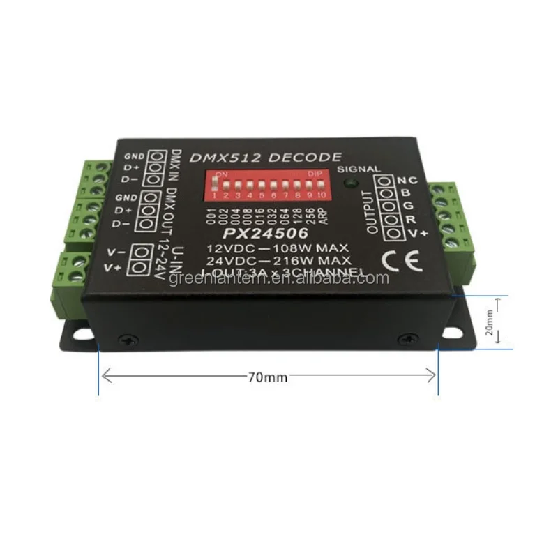 New Dmx512 Decoder Controller Rgb Colorful Led Module Stage Light Dmx Sub-control Driver Px24506 ...