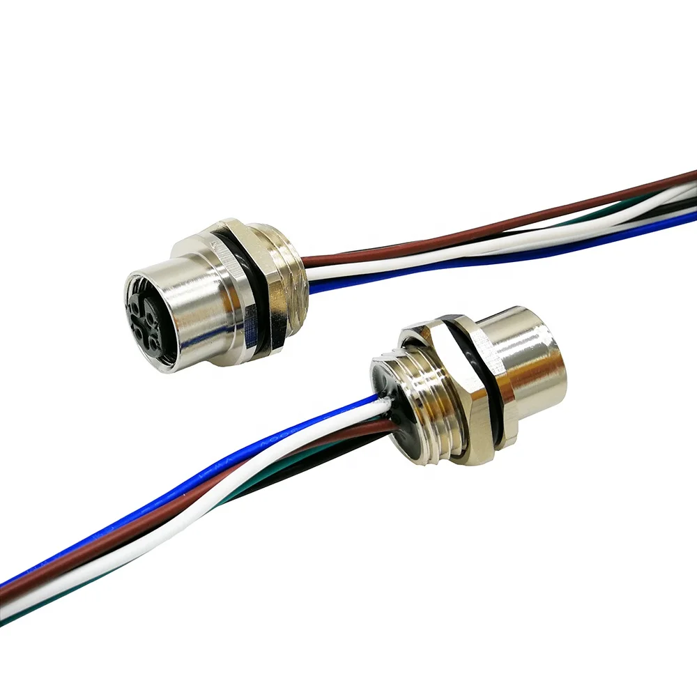 Custom 3 4 5 8 12 Pin A Code Socket Pre-wired Flying Leads Waterproof ...