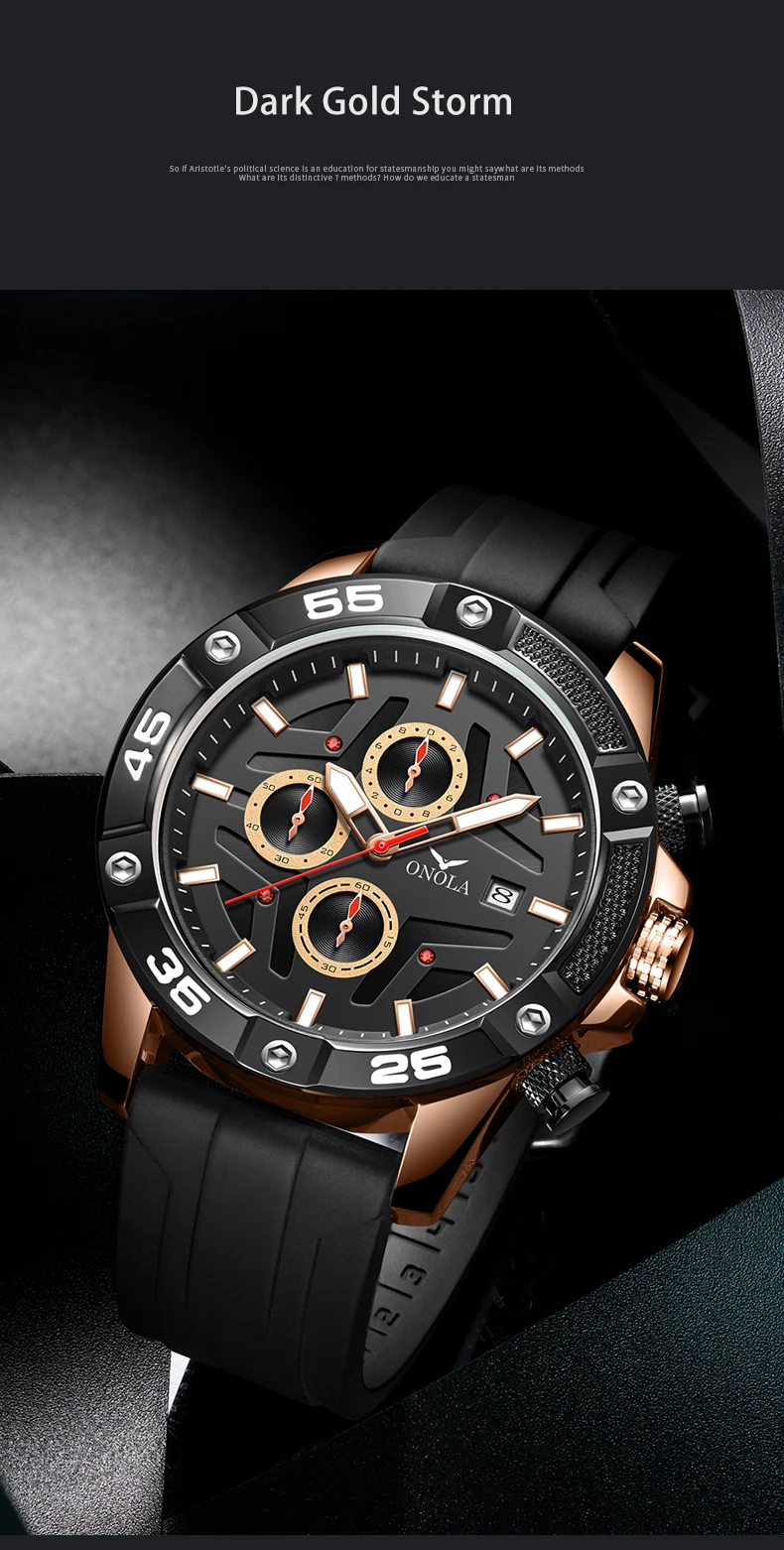 ONOLA 6851 Luxury Chronograph Watch - Fashionable & Luminous