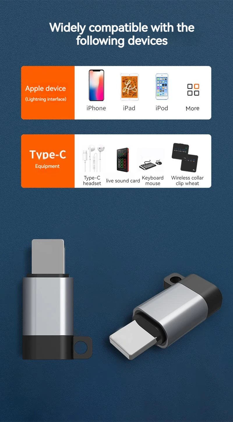 Iphone Adapter Otg Type To C Cable Converters For Macbook Pro Samsung ...