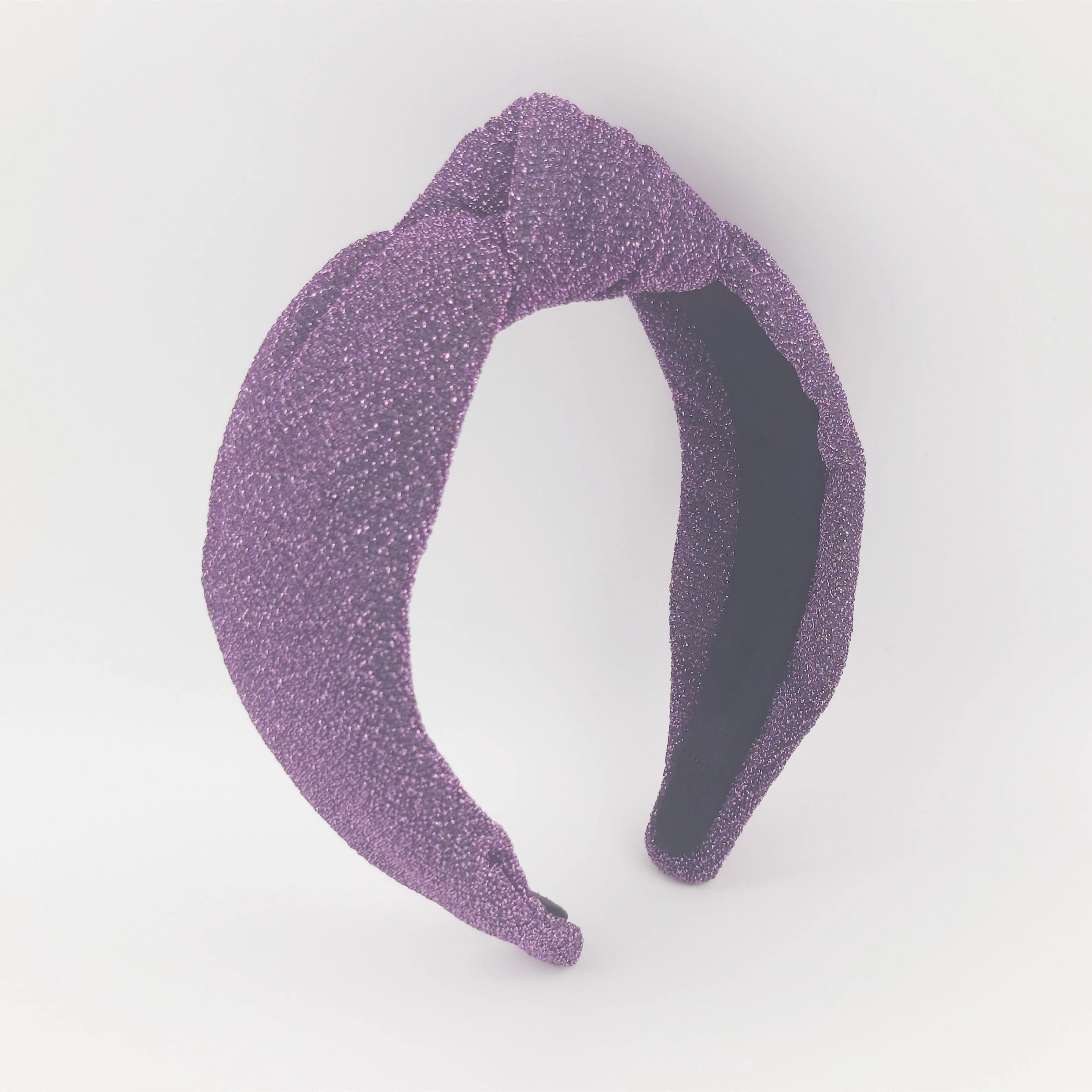 Custom Knotted Blue Fabric Silver Star Glitter Headband Luxury Fashion ...