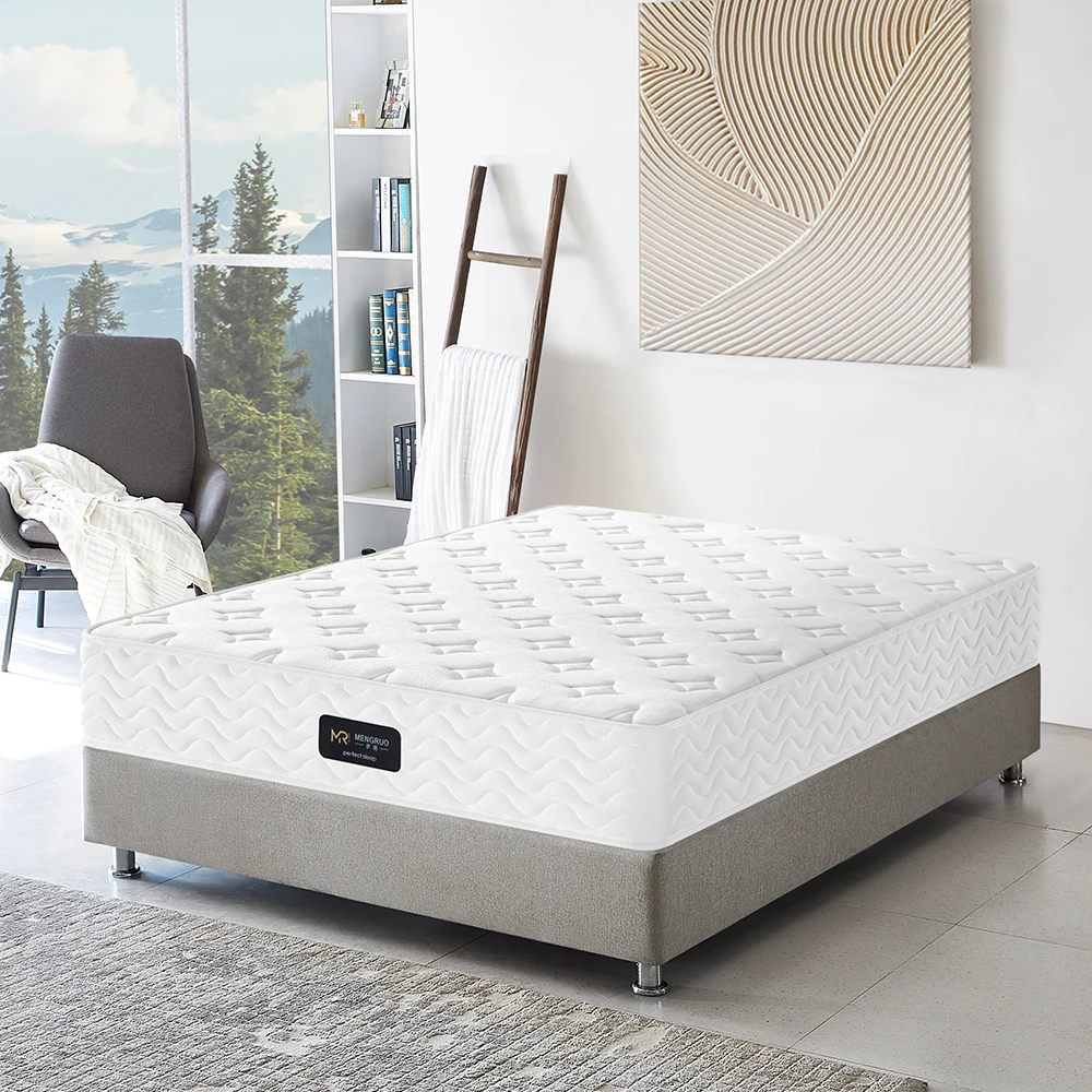 Modern Hotel Bedroom Furniture Luxury Queen Size Knitted Fabric Memory ...