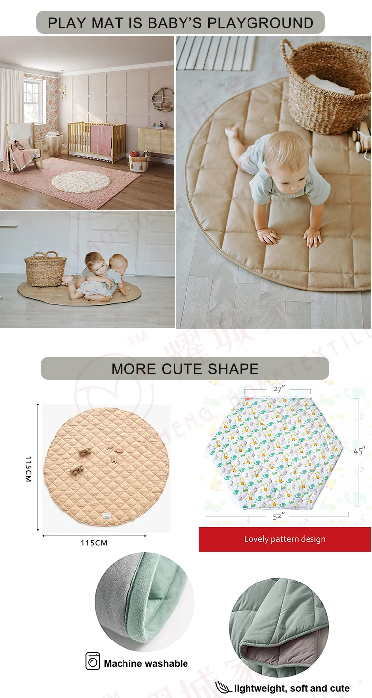 Fabric Quilted Baby Activity Mat Infant Baby Quilted Play Mat - Buy ...