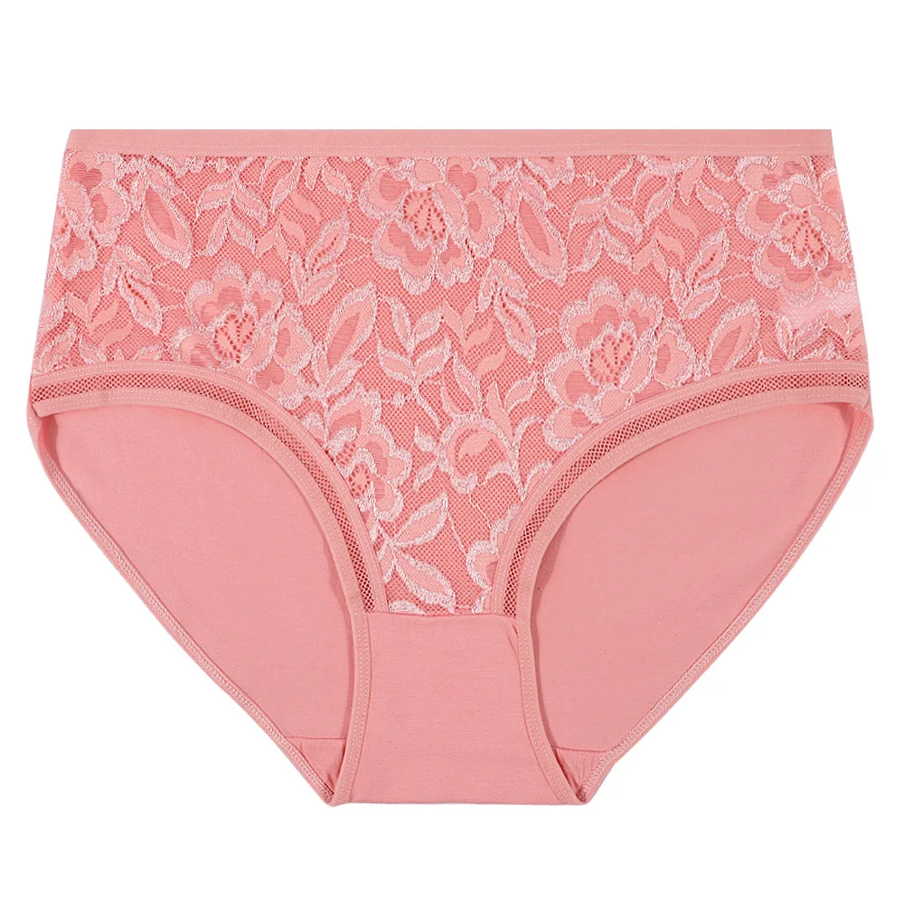 Wholesale Plus Size Women's Panties High Waist Underwear Lace Pure Cotton Panties Uokin A8220 ...