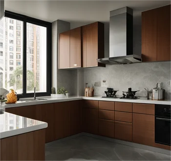 Walnut Wood Skin Melamine Boards 9/18/22mm Targeted Audience Homeowners ...